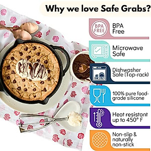 Safe Grabs: Multi-Purpose Silicone Original Microwave Mat as Seen on Shark Tank | Splatter Guard, Trivet, Hot Pad, Pot Holder, Minimize Mess (BPA Free, Heat Resistant, Dishwasher Safe), Set of 2, Mist