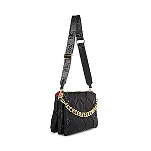 Betsey Johnson womens Betsey Johnson Unchained Heart Crossbody Bag, Black, One Size US
