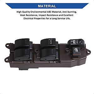 84820AA070 Driver Side Power Window Switch, Compatible with 2002-2006 Toyota Camry, 2003-2008 Corolla/Matrix, 2004-2009 Sienna, 2005-2007 Tacoma, 2004-2006 Scion xA/xB, Replace 84820AA050,8482001021