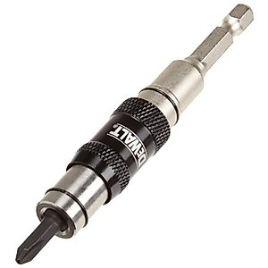 DEWALT DWPVTHLD Pivoting Bit Tip Holder with Ring , Silver
