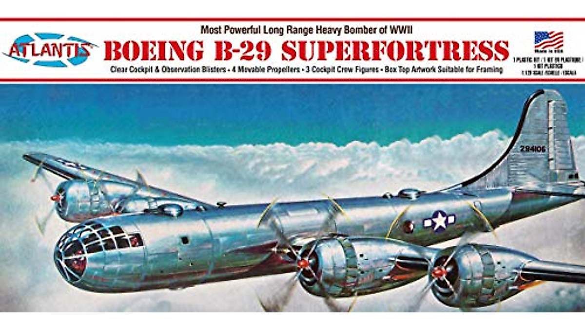 Atlantis B-29 Superfortress Model Kit Made in USA | WWII 1:120 Scale