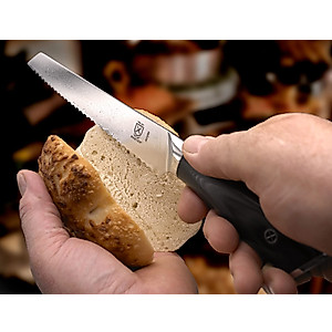 Mercer Culinary M13789 Premium Grade Super Steel, 8-Inch Serrated Bread Knife, G10 Handle
