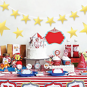 Star Cutouts, 24PCS Gold Star Cutouts, Double Printed Paper Stars, 6 Inch Cardboard Star Cutouts, Glitter Stars Decorations for Christmas Wedding Movie Night Classroom Wall Party Supplies