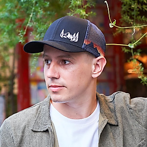 Grace Folly Trucker Hat for Men or Women- Many Cool Designs (Mountain- Mesh Print)