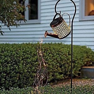 NAXIAOTIAO Solar Star Type Shower Garden Art Light, Solar Powered Watering Can Led Light Fairy Lights String for Party Home Garden Yard Decor