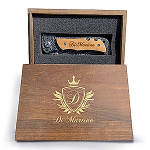 Krezy Case Personalized Engraved Knife For Men set of 4, Pocket Knife For Groomsmen, Engraved Pocket Knife For Daily Use, Customized Pocket Knife With Wooden Box