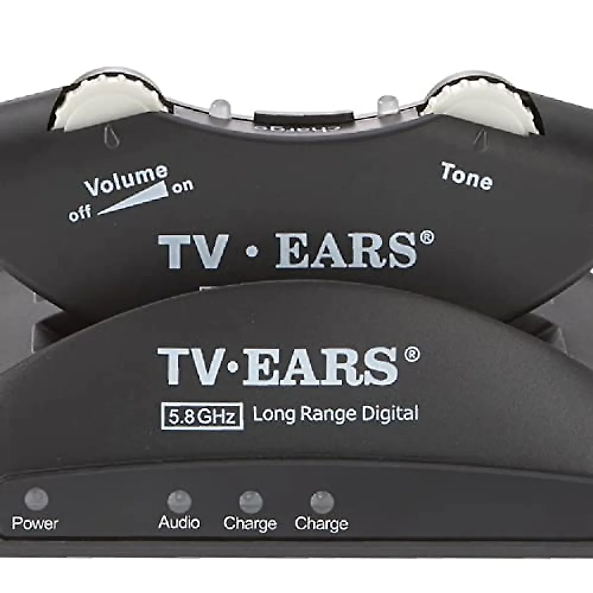 TV Ears 5.8 Digital Wireless Headset System - Long Range, Personal Volume Control, Quiet to Loud, Supports All TVs, Ideal for Seniors & Hearing Impaired, Plug N' Play, No Audio Delay, Dr Rec - 22741