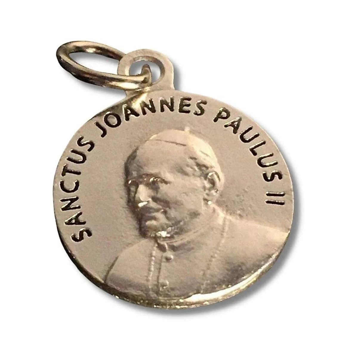 Catholically St. John Paul II Pope Ex-Indumentis Relic Medal - Silver-Tone
