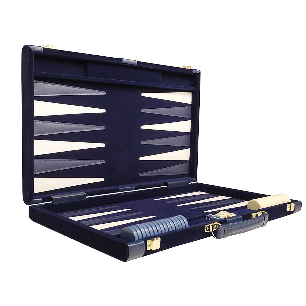 Middleton Games 15-inch Deluxe Backgammon Set - Blue