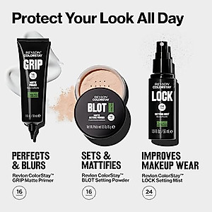 Revlon Colorstay 24 Hr Lock Setting Mist, Keeps Face Makeup from Melting & Fading, Mattifying, Blurring & Oil Absorbing Spray, Transfer-Proof & Mask Friendly, 1.9 fl oz