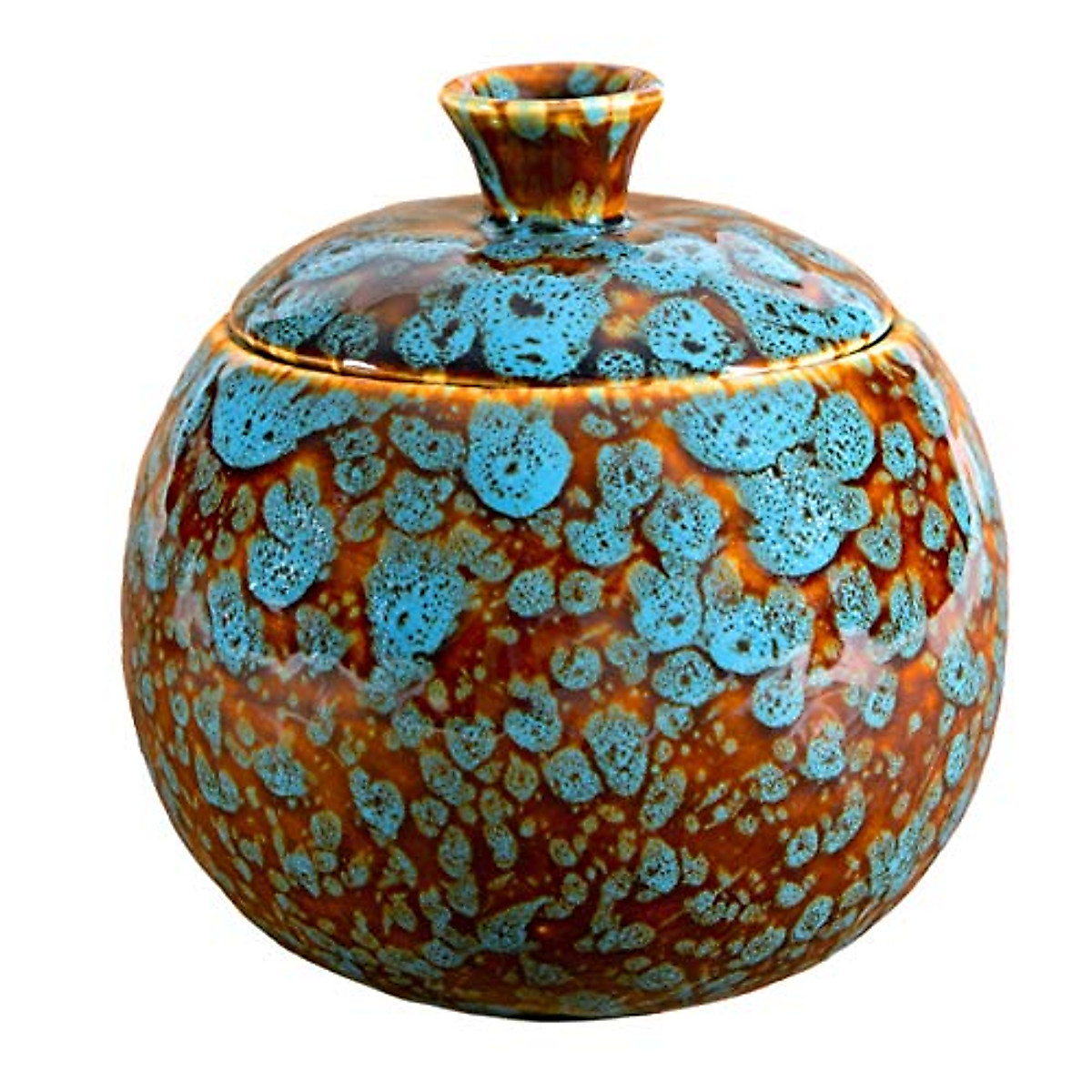 Fruit Fly Jar Trap - Decorative, Effective, Kid and Pet Friendly (Marbled Turquoise)