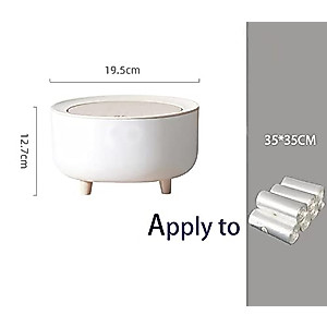 Small Clear Trash Bags，Small Garbage Bags 0.52 Gallon，Bathroom Trash Can Bin Liners, Small Plastic Bags for Bathroom Bedroom Office Garbage Can（White 10)…