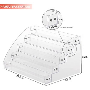 THILEMON Paint Organizer with Blue Paint brush holder 5-layer, Paint Holder & Paint Brush Organizer Suitable for Paint storage, Paint Rack for 2 oz Bottles or diameter less than 1.45 inches.