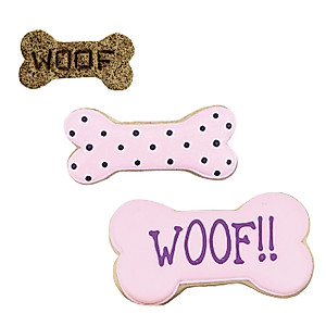 Dog Bone Cookie Cutters 3-Pc. Set Made in the USA by Ann Clark, 2.5", 4", 5" Treat Shapes
