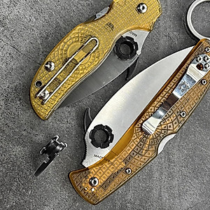 LYPOBALA Knife Thumb Studs for Spyderco Paramilitary 2 (PM2), Spyderco Delica 4, Spyderco Manix 1, Spyderco Tenacious/Endrua, Thumb Studs for Spyderco Knife with 13mm Round Hole Thumb Stud (Black)