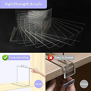 Jogori Shelf Dividers for Closet Organization: Durable Clear Acrylic Divider Organizer for Shelves - Vertical Adjustable Shelving Separators for Clothing Purse