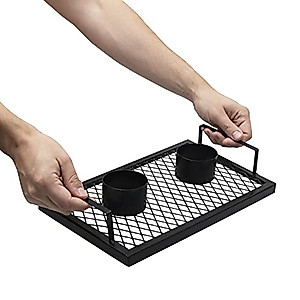 Veristic Accents Heavy Duty Double Beer Can Chicken Roasting Tray - Holds 2 Large Birds - Large Handles - Beer Can Chicken Holder for Grill and Smoker - Complete with Portable Meat Thermometer