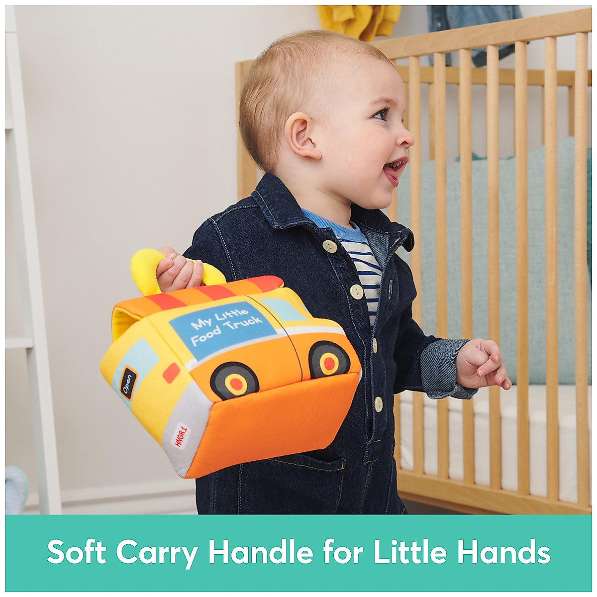 GUND Baby Play Soft Collection, My Little Food Truck 5-Piece Plush Playset with Rattle, Squeaker and Crinkle Sound Toys, Sensory Toy for Babies, 7.5”