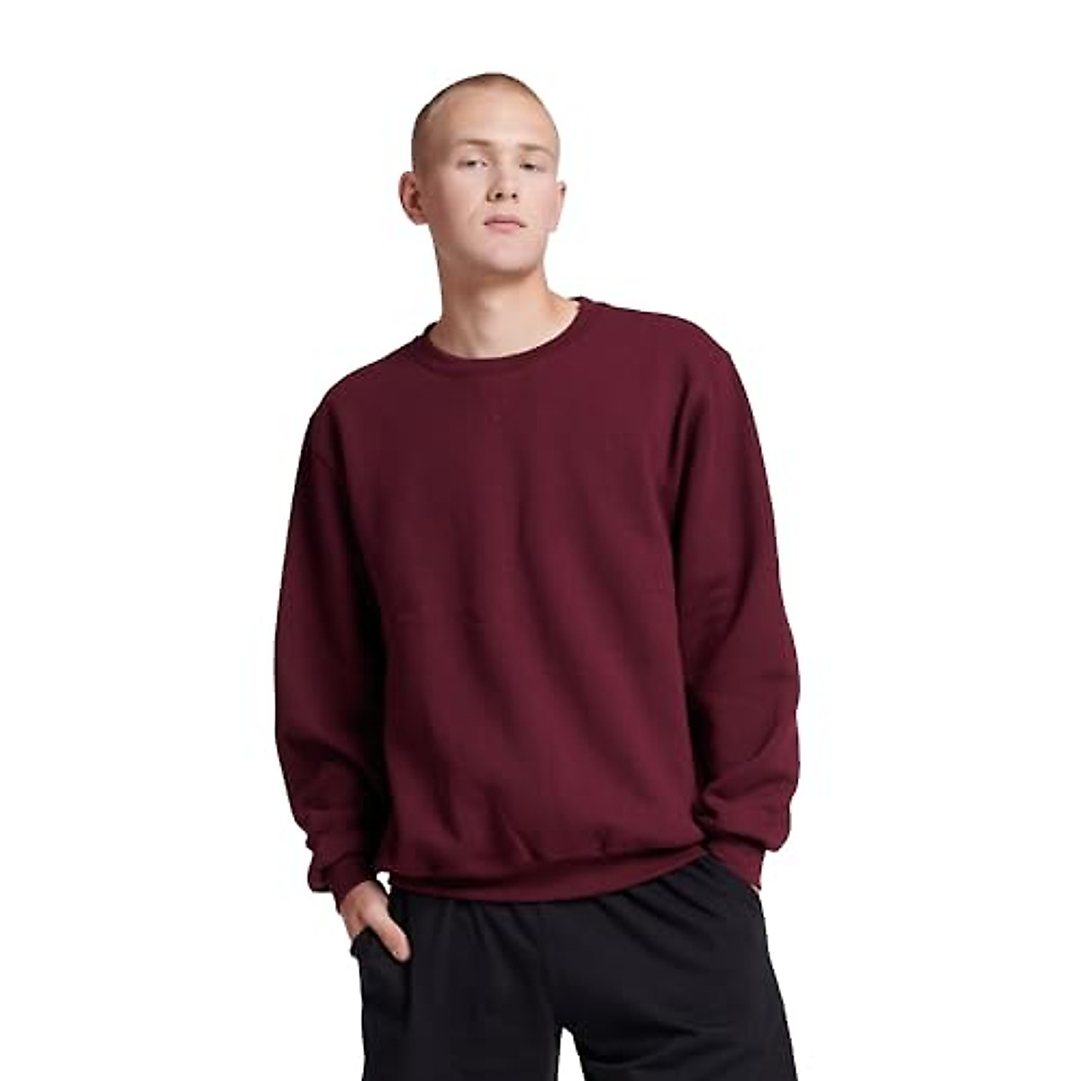 Russell Athletic Men's Dri-Power Fleece Crew, Maroon, Medium