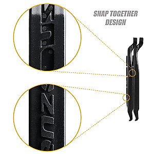 Venzo Bike Bicycle Plastic Grip Tyre Levers Removal Tool - Great to Remove Tire at Ease & Replace The Tubes Without Damaging The Wheels - for Road Mountain BMX Bike Tires
