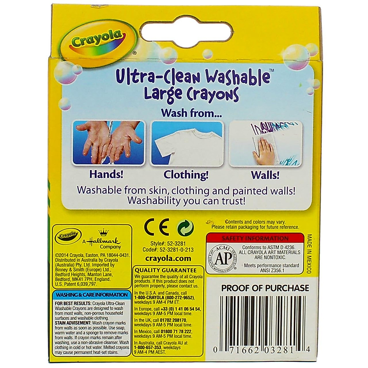 Crayola Large Washable Crayons 16 Pack - 2 Packs