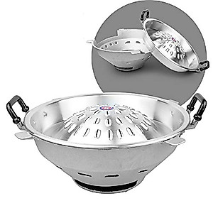 Aluminum Thai Lao Korean Charcoal Barbecue Stove +BBQ Grill Topper30cm 12" Made Thailand