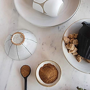 Creative Co-Op 14 oz. Stoneware, Reactive Glaze, Matte Black Finish Pitcher, 4.5"