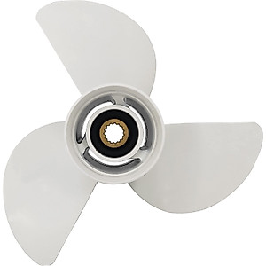 DLNIG 13 5/8x13-K Boat Moto Aluminum Propeller - for Yamaha Outboard Engines 50HP 60HP 70HP 80HP 90HP 100HP 110HP 120HP 130HP Replace 6E5-45949-00-EL,15 Spline Tooth - Aluminum Outboard Propeller
