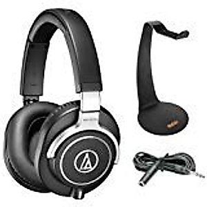 Audio-Technica ATH-M70x Pro Monitor Headphones with Headphone Stand & Extension Cable 10'