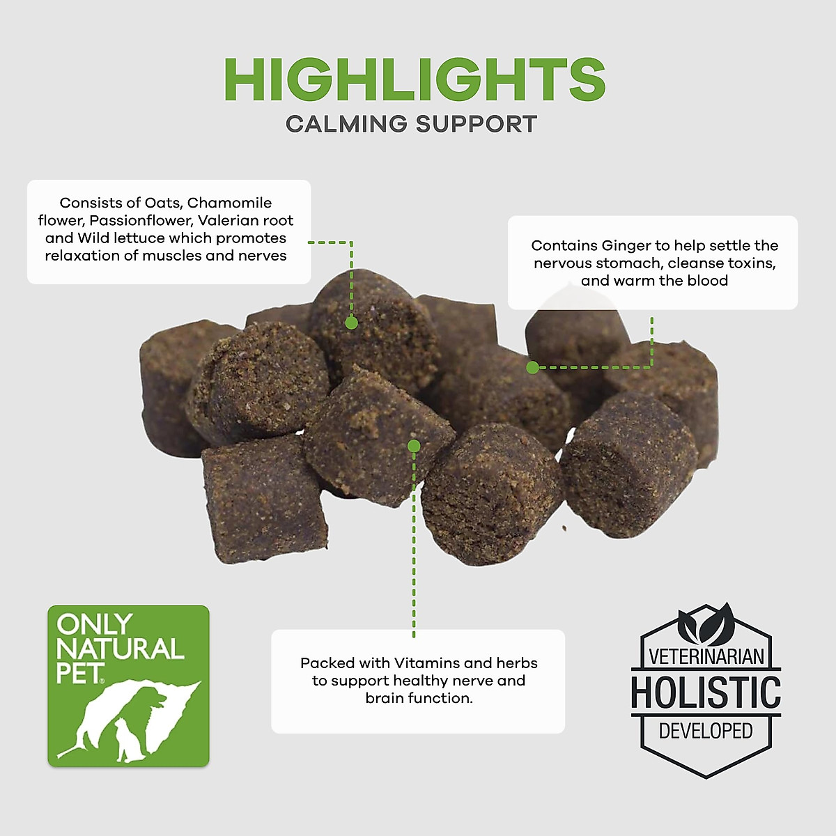 Only Natural Pet - Just Relax Herbal Calming Soft Chews for Dogs | Natural Anxiety Relief Treats, Premium Dog Relaxation Aid, Stress and Anxiety Relief Supplement - Bacon Flavor - 60 Soft Chews