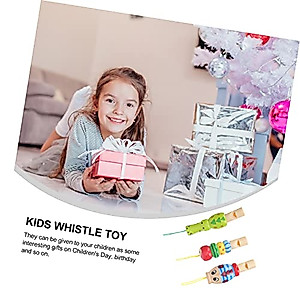 jojofuny 3 pcs Playthingrandom Educational Animals Music Children Carved Instruments Whistles Style Stuffer Kids Random Cartoon Wooden Stocking Toysrandom Toy Toys Whistle