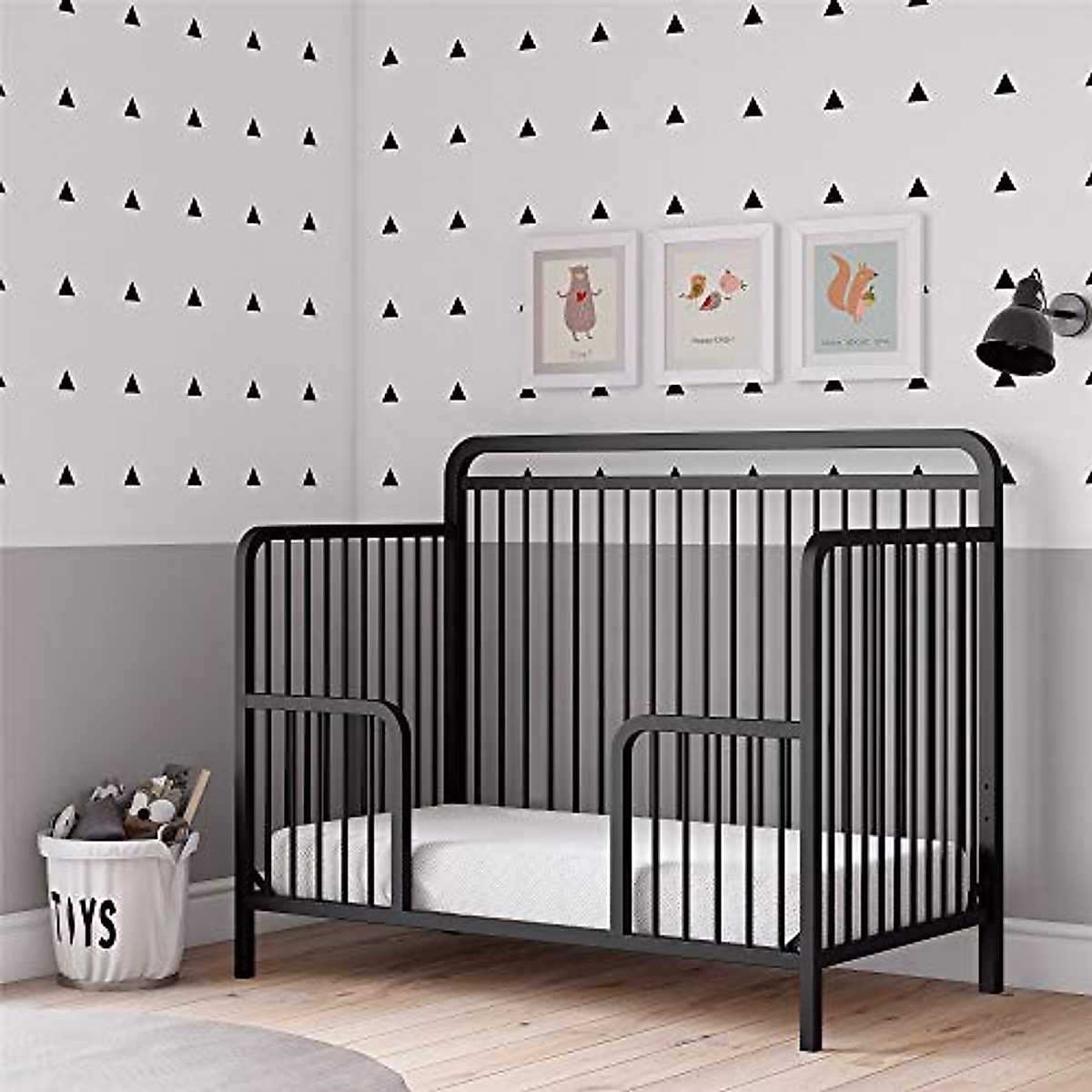 Baby Relax Juniper Metal Toddler Guardrail, Matte Black
