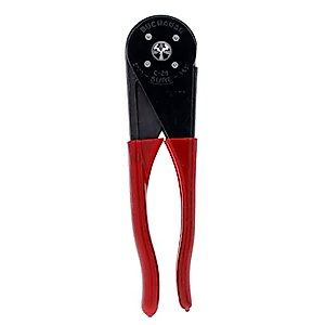 IDEAL INDUSTRIES INC. C24 Four-Way Crimp Tool – Spring Loaded, Fingertip Adjustment Wire Crimper for Two Connector Sizes