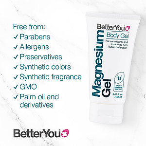 BetterYou Magnesium Gel - Relaxing Muscle Rub - Topical Magnesium for Effective Absorption - Tense Joint Support and Sore Muscle Relief - 5.07 oz
