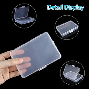 GBACHOOSE 24PCS Rectangular Small Plastic Boxes with Hinged Lids, Plastic Boxes for Storage Small Plastic Boxes with Lids for Beads, Pins, Small Items, Jewelry(4.9×3.3×0.9 Inch)