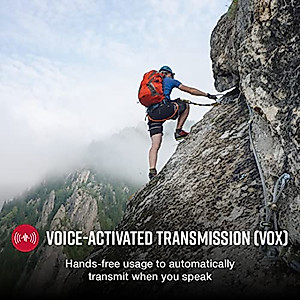 Cobra ACXT645 Waterproof Walkie Talkies for Adults - Rechargeable, 22 Channels, Long Range 35-Mile Two-Way Radio Set (2-Pack), Black and Orange