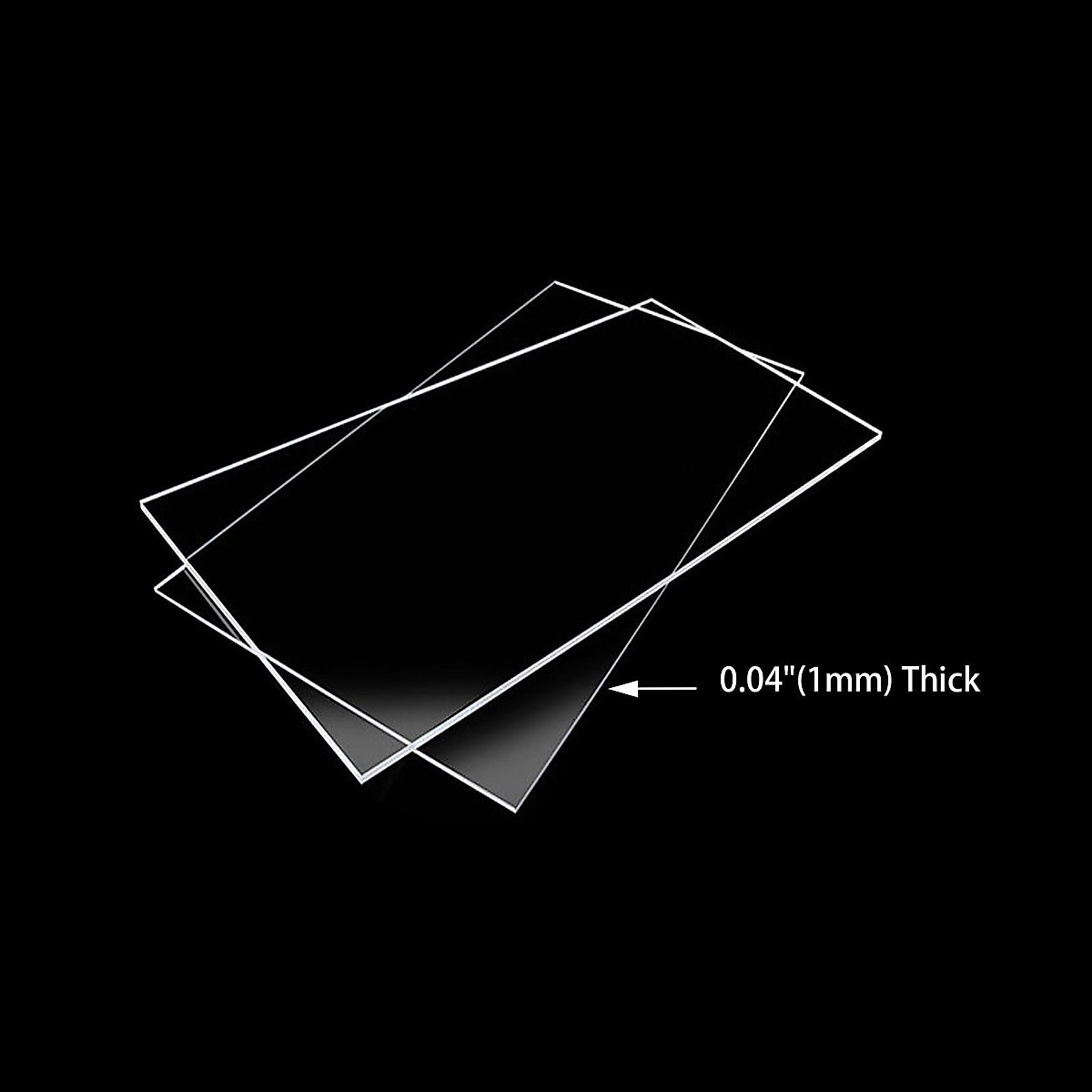 YXRAN 8" x 10" Acrylic Sheet Plexiglass 1/4" (1mm) Thick with Protective Paper, Clear Acrylic Sheet for Signs, DIY Display Projects, Craft Photo Frame, Pack of 5