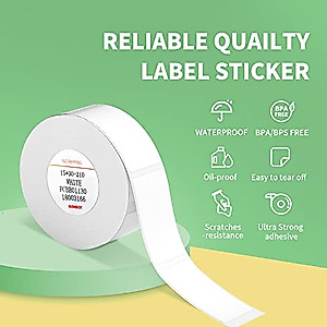 D110 Label Maker Machine with Tape, Portable Label Printer with Tape for Organizing