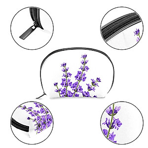 TBOUOBT Cosmetic Travel Bags, Makeup Case, Makeup Bag for Toiletries, Purple Lavender Flower