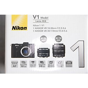 Nikon 1 V1 Mirrorless Digital Camera with 10-30mm Lenses (Black)
