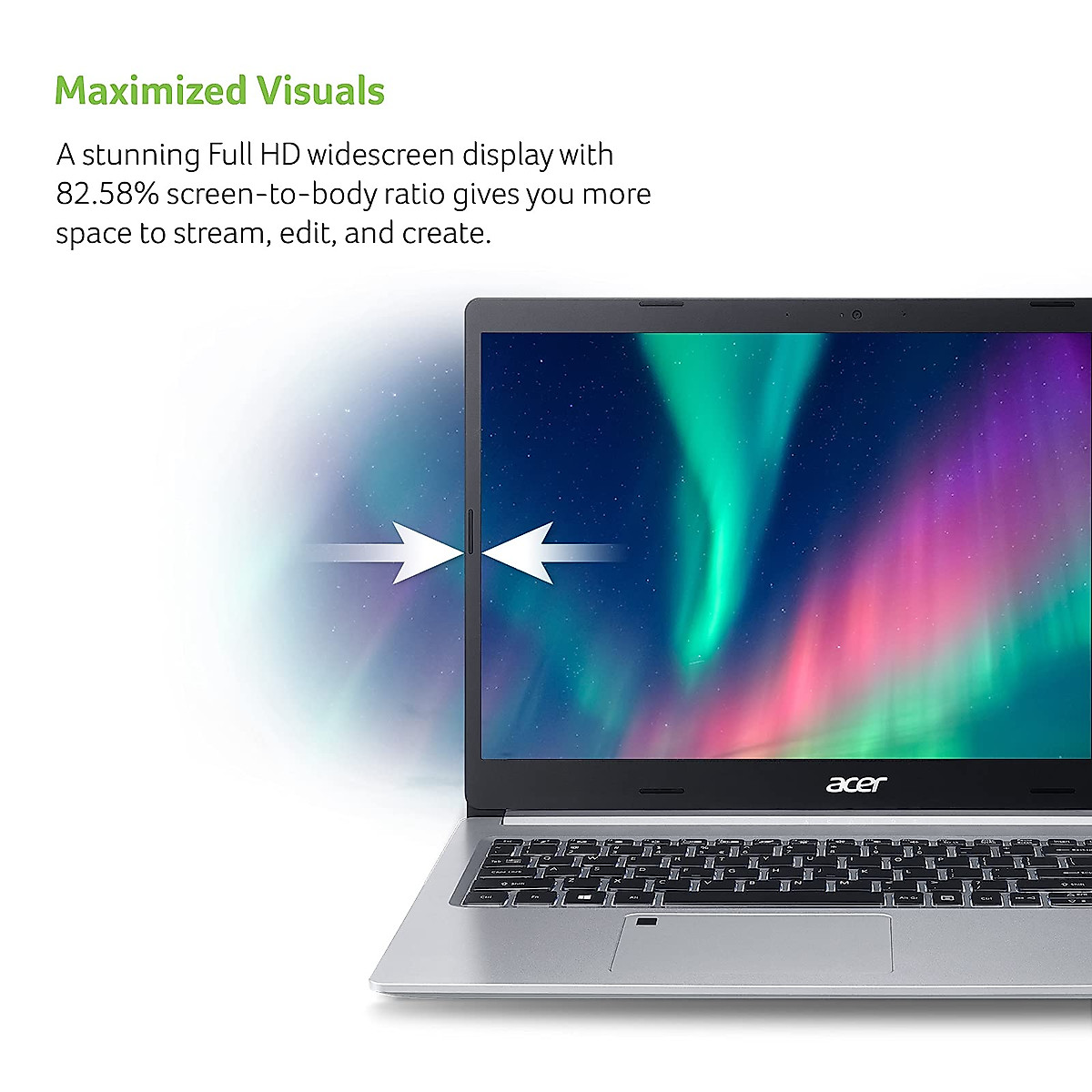 Acer Aspire 5 A515-46-R14K Slim Laptop | 15.6" Full HD IPS | AMD Ryzen 3 3350U Quad-Core Mobile Processor | 4GB DDR4 | 128GB NVMe SSD | WiFi 6 | Backlit KB | Amazon Alexa | Windows 10 Home (S mode)