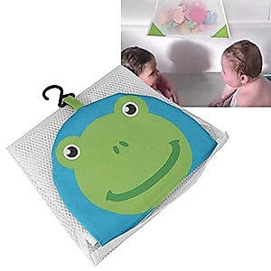 Jiawu Bath Tub Toy Organizer, Mesh Toys Storage Net, Holder Basket Organizer Mesh Bathroom Toys Durable Bath Tub Toy for Stuffed Animal Organizering(Green)