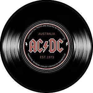 LIKETN Round Black Music Record Area Rug Luxury Simple Bedside Carpet Bedroom Living Room Mats Fashion Children's Room Rugs Runner Carpets Indoor Mats Door Mat Home Décor 3' X 3'