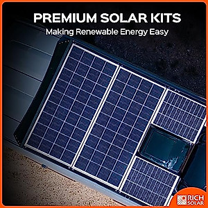RICH SOLAR 800 Watt 12V Solar kit Contains 4 high Efficiency 200W Monocrystalline Panels with 9 busbars and Our 60A MPPT Controller