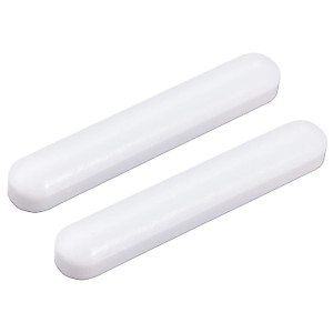 MECCANIXITY Magnetic Stirrer Mixer Stir Bar Rod 60mm(1.77") x8mm Cylinder Shape Coating Magnet White for Laboratory 2Pcs