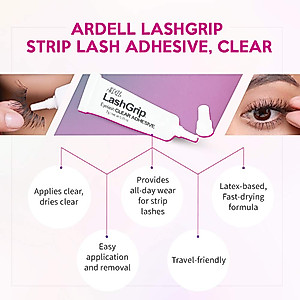 Ardell LashGrip Clear Adhesive for Strip Lashes, 0.25 oz