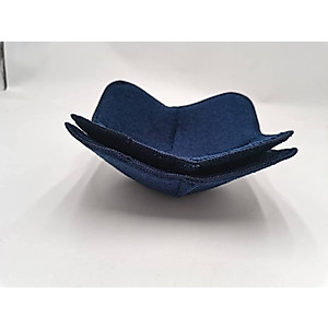 ULVEOL Set of 2 Dark Blue Microwave Bowl Holder Potholders - Microwavable Soup Bowl Cozy - Hot Pads Bowl Holders for Hot Food Quilted - Bowl Cozies for Microwave Kitchen Accessories, Gadgets