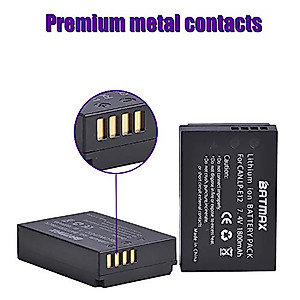 Batmax 2Packs LP-E12 LP E12 Battery (1800mAh) + LED Dual Bulit-in USB Charger for Canon EOS M, EOS M2, EOS M10, EOS M50, EOS M100, M200, SX70 HS, Rebel SL1 Mirrorless Digital Camera