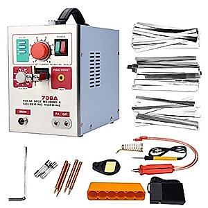 AC 110V US Plug 709A 3.2kW Spot Welder Welding Equipment and Soldering Pen DIY 18650 Lithium Battery Welding Machine, Nickle Plated Sheet, Welding Needle, Fuse(US Plug 110V)