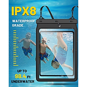 AICase Universal iPad Waterproof, Dry Bag Pouch for iPad Pro 12.9 5th/4th/3rd Gen iPad Pro 11/10.5/9.7, New iPad 9.7, iPad Pro 9.7, iPad Air 4/Air 3/Air 2, Galaxy Tab S7 Tablets up to 12.9 Inch